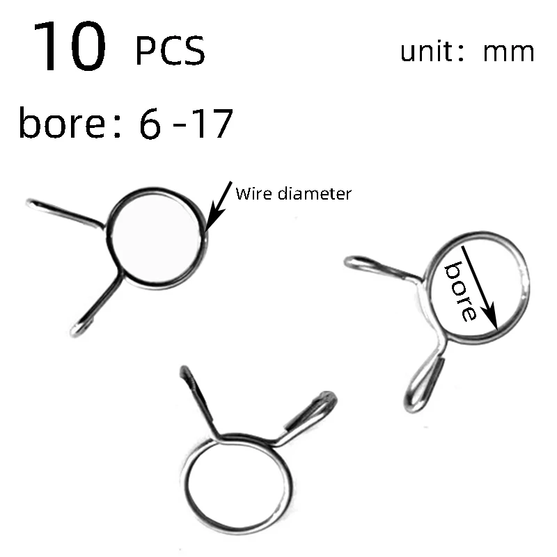304-stainless-steel-wire-10-clamp-ring-pipe-hoop-tubing-clamp-clamp ...
