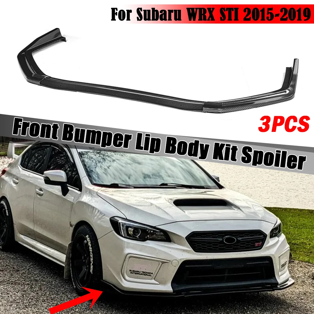 3PCS Car Front Bumper Splitter Lip Diffuser Spoiler Protector Cover ...