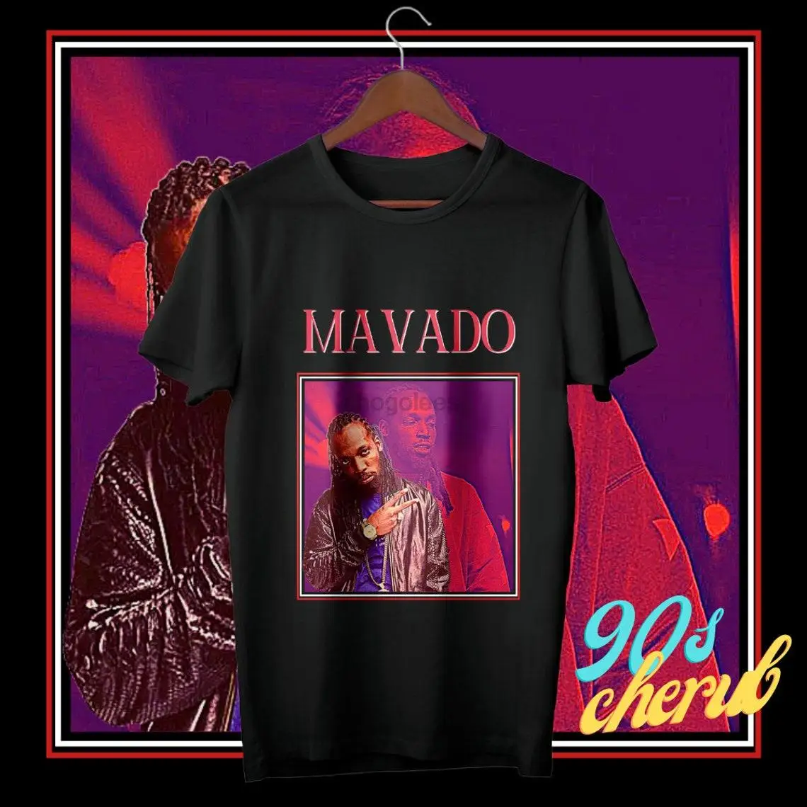 Mavado-Shirt-90s-Graphic-Tee-Celebrity-T-Shirt-Retro-Unisex-Apparel ...