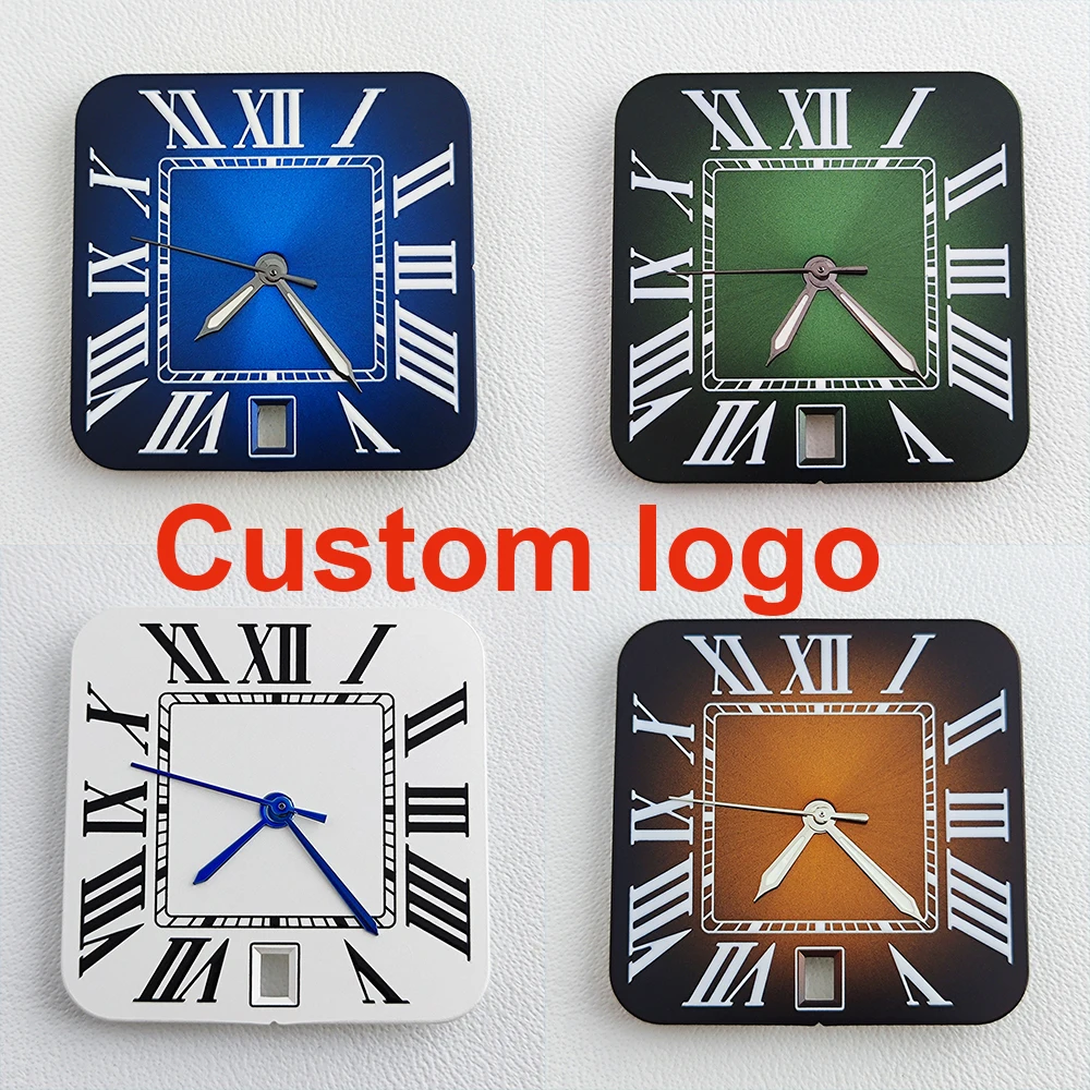 NH35 dial square dial Roman dial custom logo watch dial men's watch ...