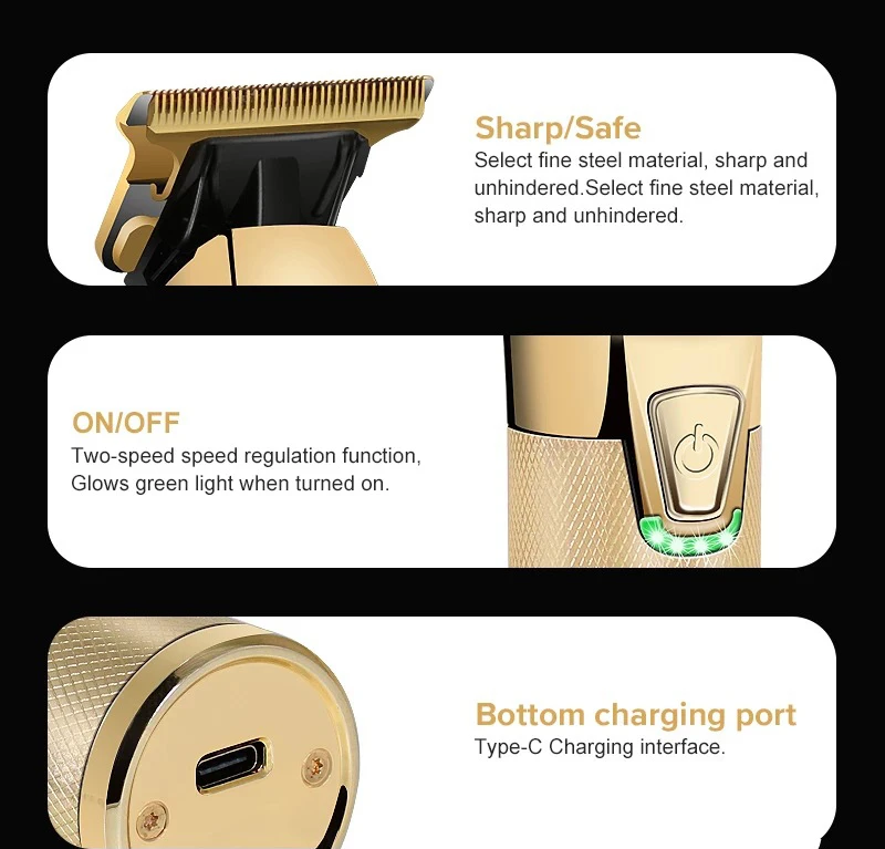 TONDEUSE CHEVEUX,silver--Tondeuse Professionnelle Pour Hommes, Rasoir À Barbe Sans Fil Et ...