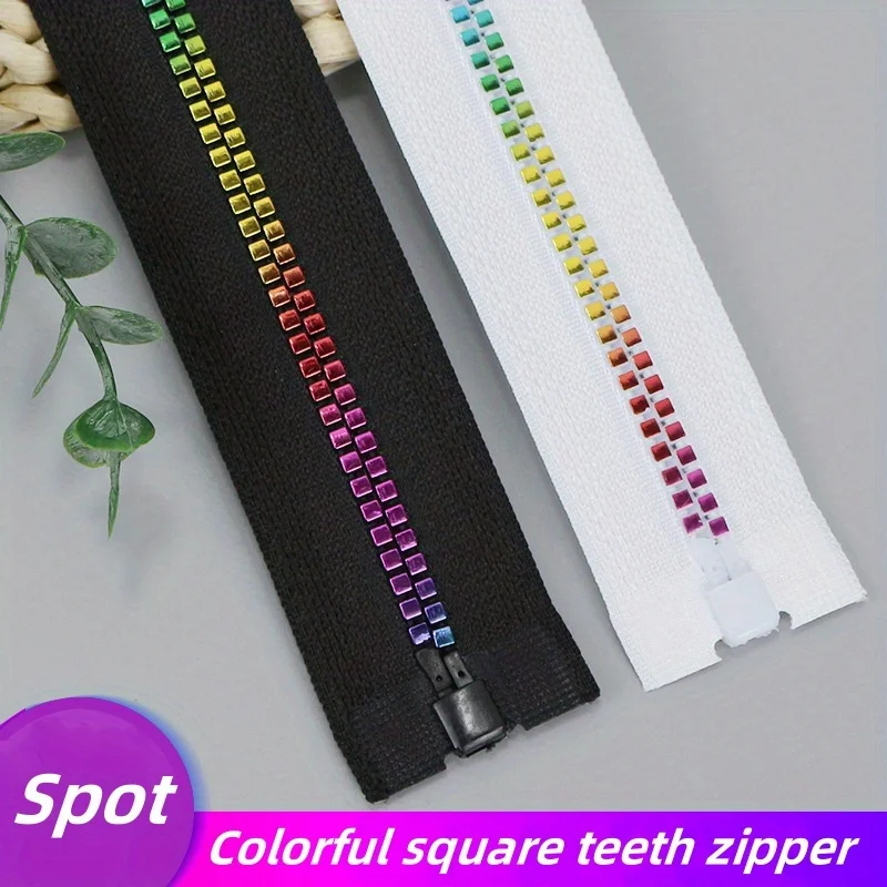 5pcs 5 # Colorful Square Tooth Zipper Suitable for DIY Sewing of ...