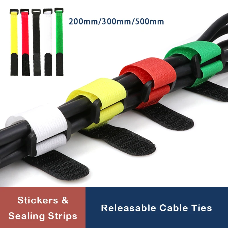 10-50pcs-Cable-Ties-Reusable-Self-Adhesive-Width-20mm-Hook-Loop-Bundle ...