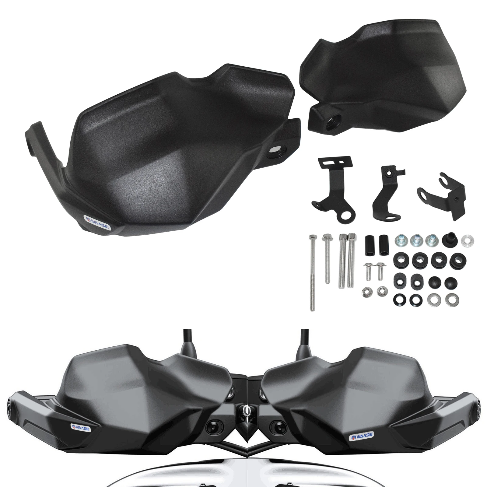 QMSTART-Motocicleta-Racing-Black-Handguards-Escudo-Shell-Protetor-de-p ...