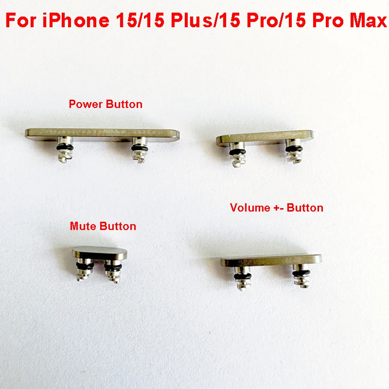 4Pcs/Set For iPhone 15 15 Plus 15 Pro Max Power Mute Volume Button ON ...