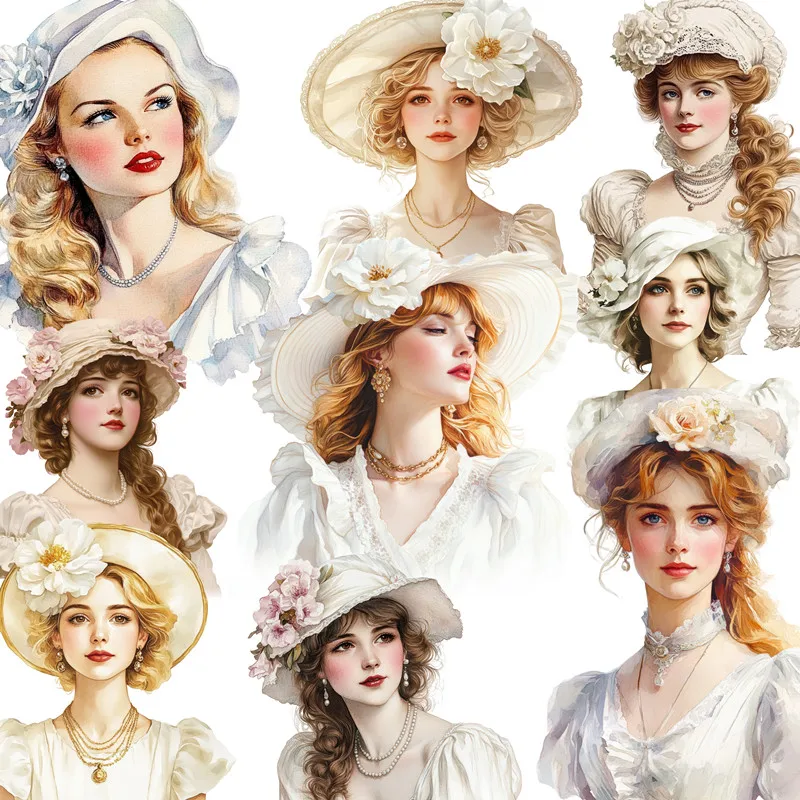 Vintage-white-dress-for-ladies-Stickers-Crafts-And-Scrapbooking ...