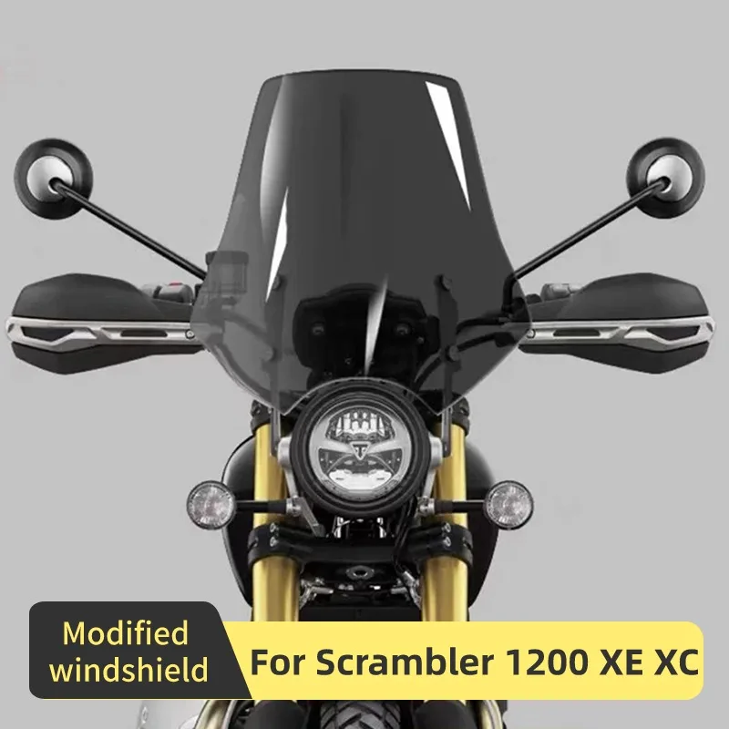 45cm-Windshield-For-Triumph-Street-Twin-Bonneville-Scrambler-1200-XE-XC ...