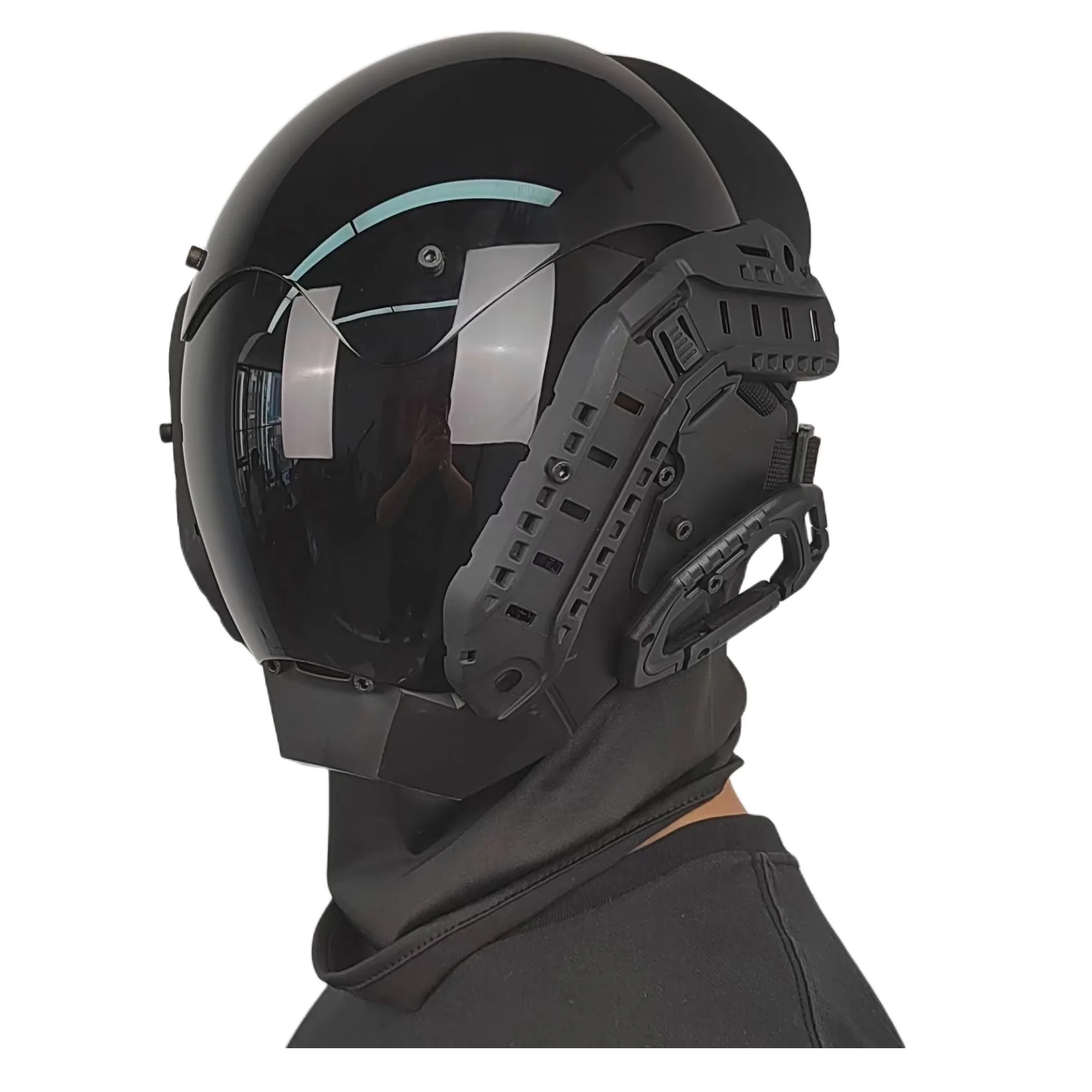 Cyberpunk-Mec-nica-Cosplay-Mask-Cyberpunk-Gear-Personalizado-Preto-Role ...