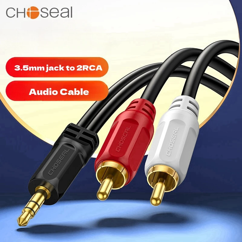 CHOSEAL-2RCA-3-5mm-Jack-Cable-RCA-Audio-AUX-Cables-for-Home-Theater-DVD ...