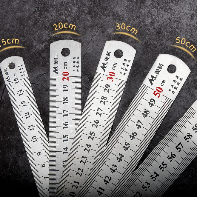 Straight-Ruler-Double-Side-Stainless-Steel-Metric-Ruler-Precision ...