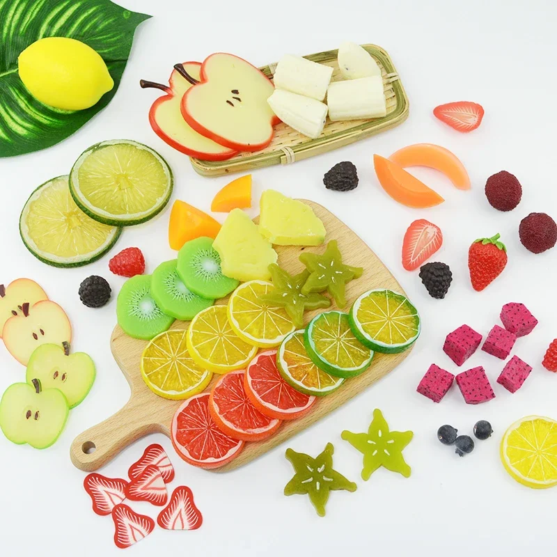 1pc-Simulation-apple-Slices-Fruit-Block-Plastic-Artificial-Fruit-Models ...