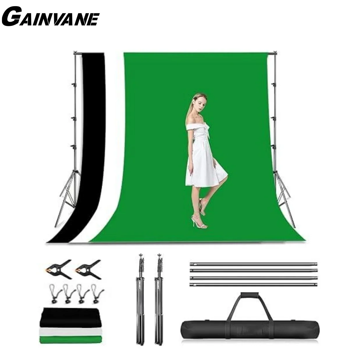 GAINVANE-Backdrop-Support-System-Kit-With-Muslin-Cloth-Backdrops ...