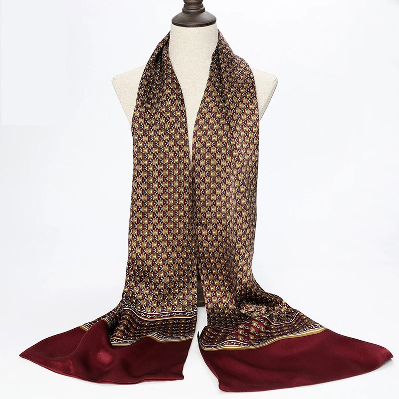 DANKEYISI Real Silk Men Neck Scarf Silk Scarf Men Designer Fashion ...