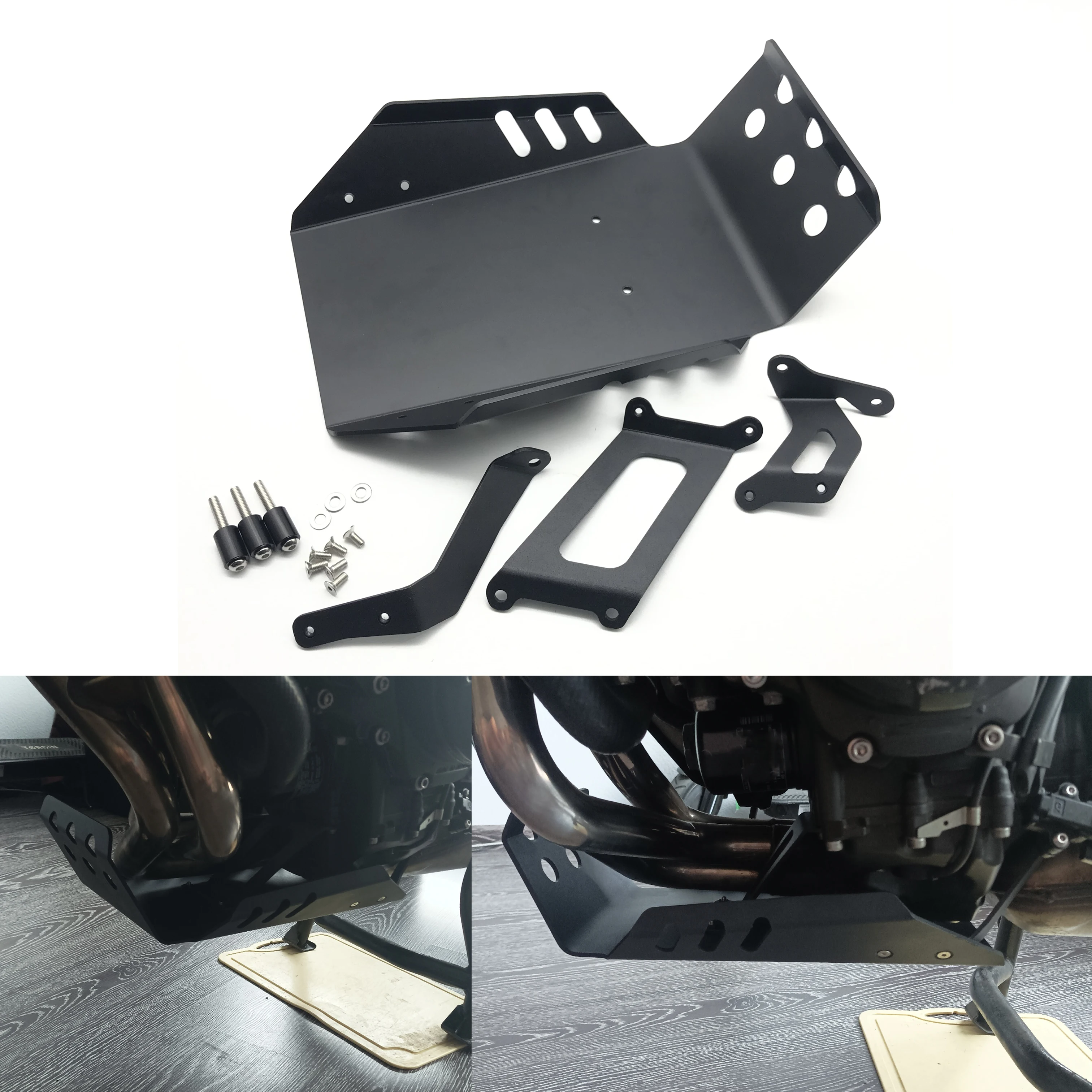 Motorcycle Engine Base Chassis Guard Skid Plate Belly Pan Protector ...