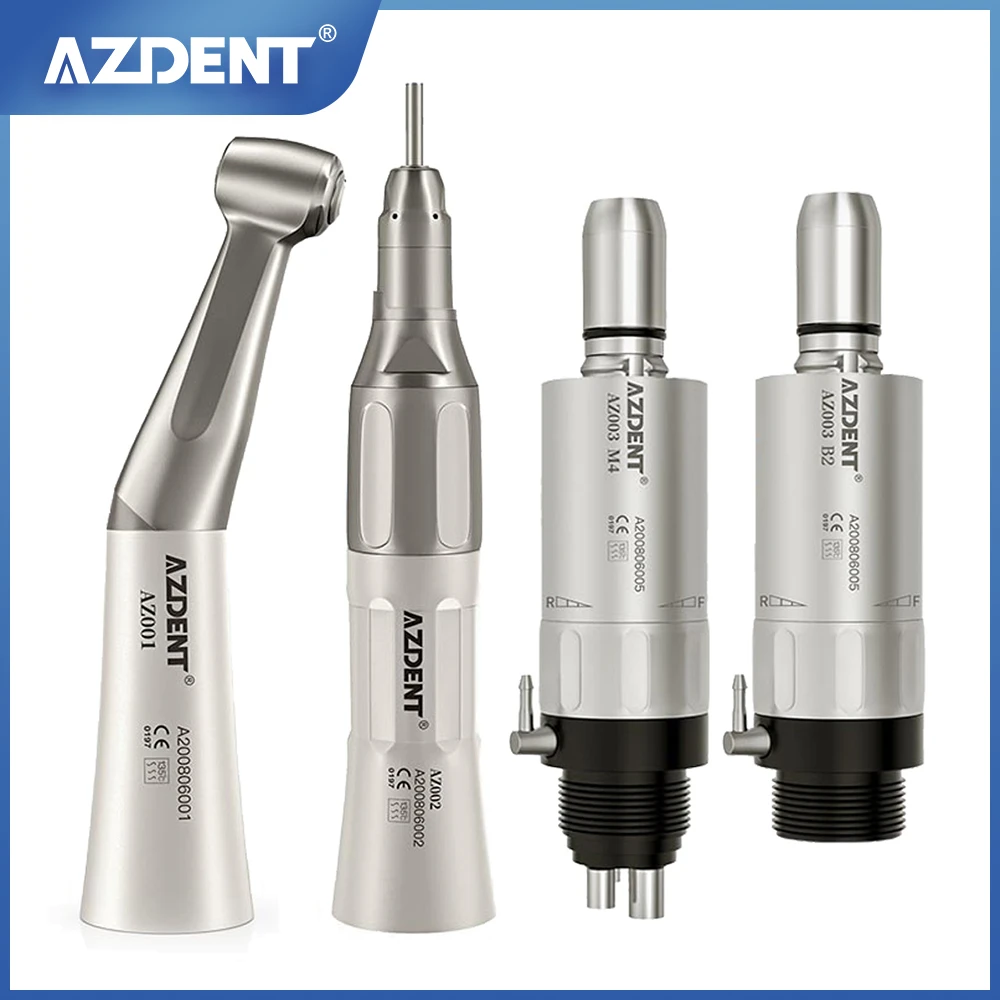 AZDENT Dental Low Speed Handpiece Contra Angle 1:1 Straight External ...