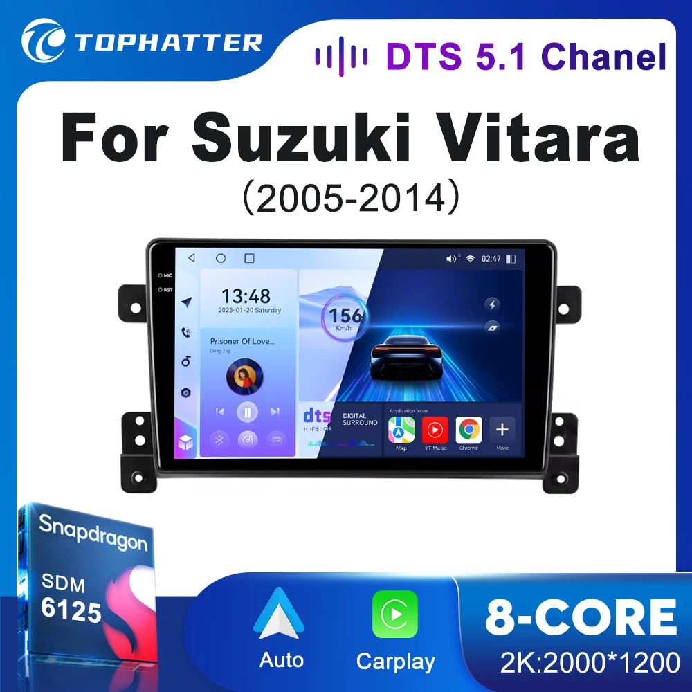 Android-13-Wireless-Carplay-Android-Auto-Car-Radio-For-Suzuki-Vitara ...