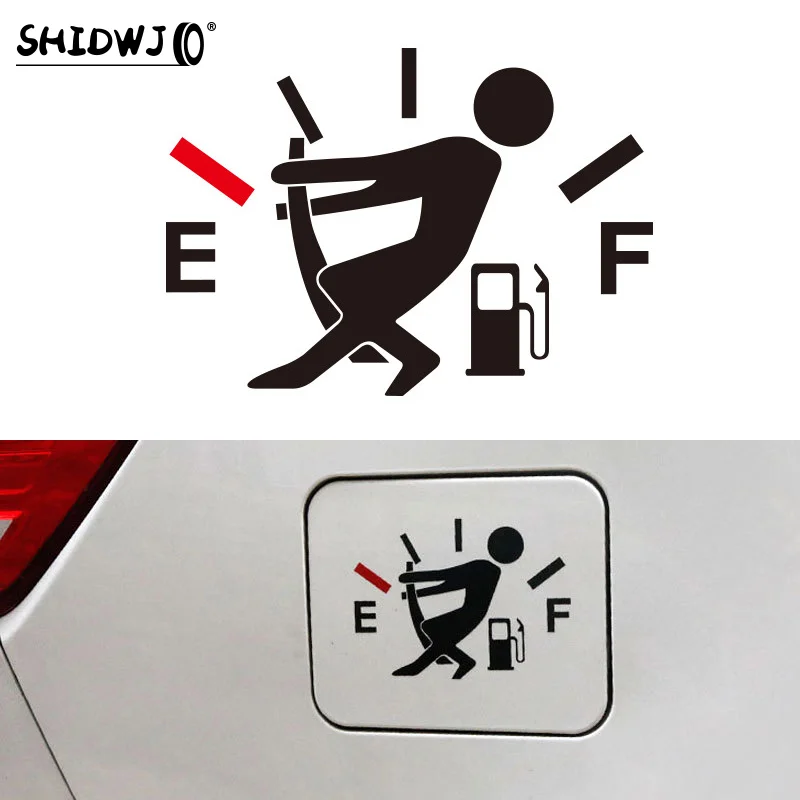 1PC Funny Car Stickers High Gas Consumption Decal Fuel Gage Empty ...