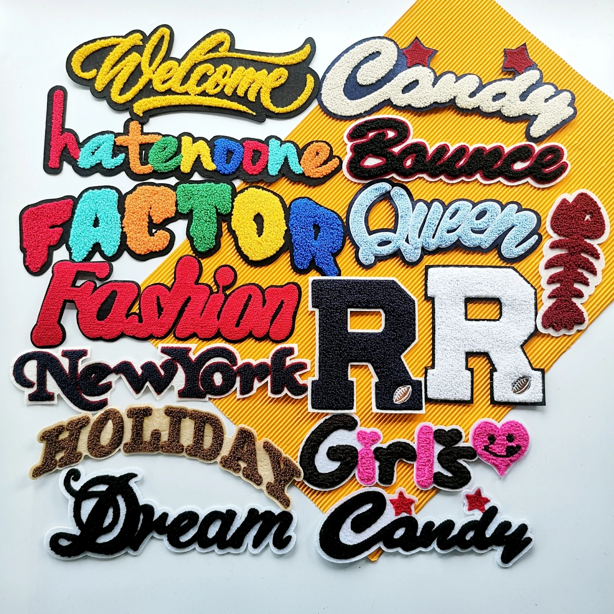 Embroidery Chenille Letter Patch,embroidered Letters Badges,cute ...