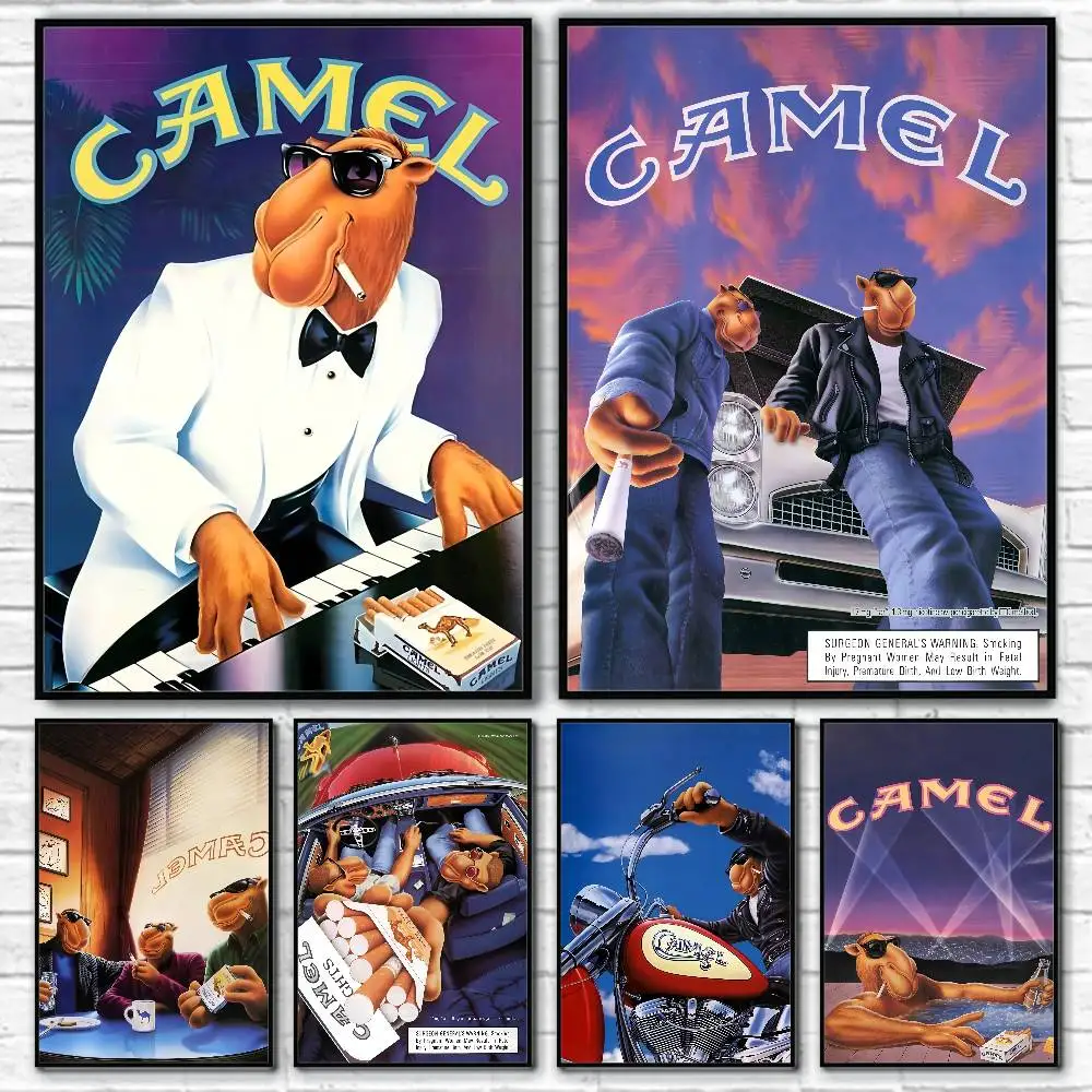Vintage C-Camel C-Cigarettes Poster Poster Self-Adhesive Wall Art For ...