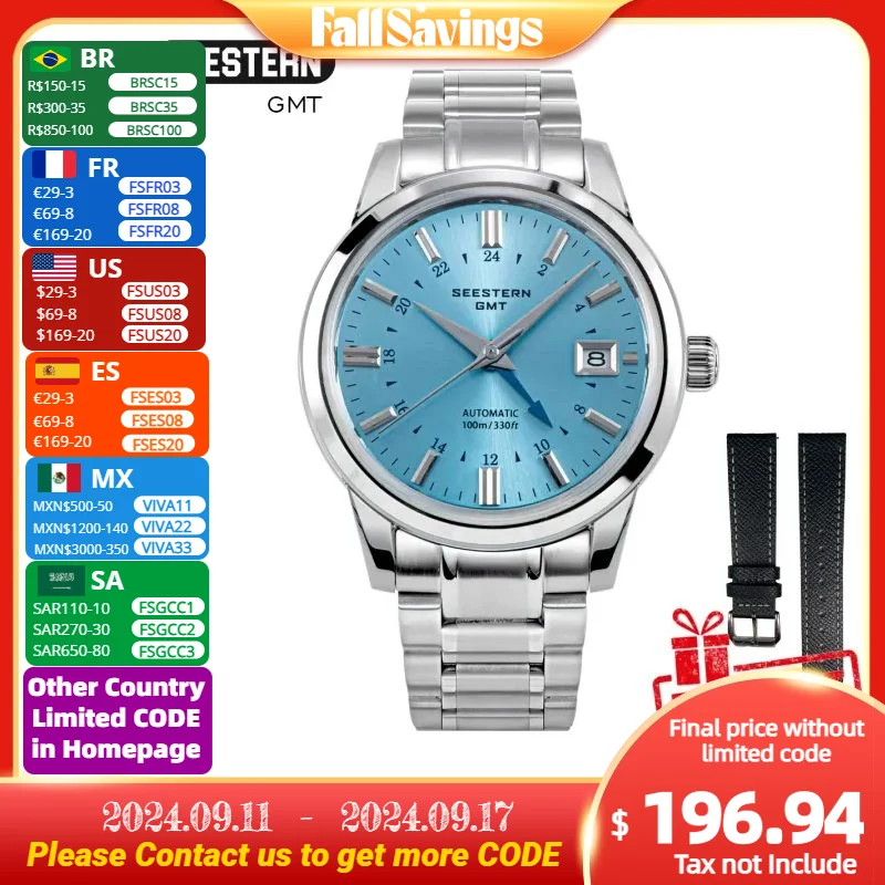 SEESTERN-Men-s-Automatic-Mechanical-Wristwatch-NH34-GMT-Movement-10bar ...