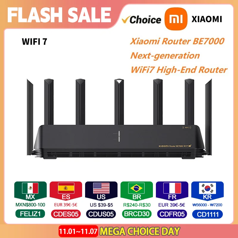 Xiaomi-Mi-Router-BE7000-Tri-Band-WiFi-Repeater-VPN-1GB-Mesh-USB-3-0 ...