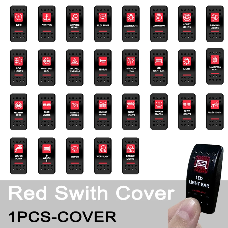 Cover-Cap-ONLY-Rocker-Switch-Cover-Cap-RED-Window-Labeled-for-Car-Boat ...
