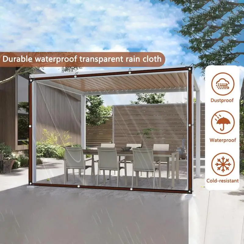 Transparant-Pvc-Zeildoek-Met-Metalen-Oogjes-Zwaar-Waterdicht-Zeil-Voor ...