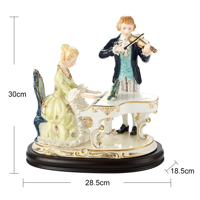Playing-the-violin-playing-the-piano-romantic-couples-ceramic-figures ...