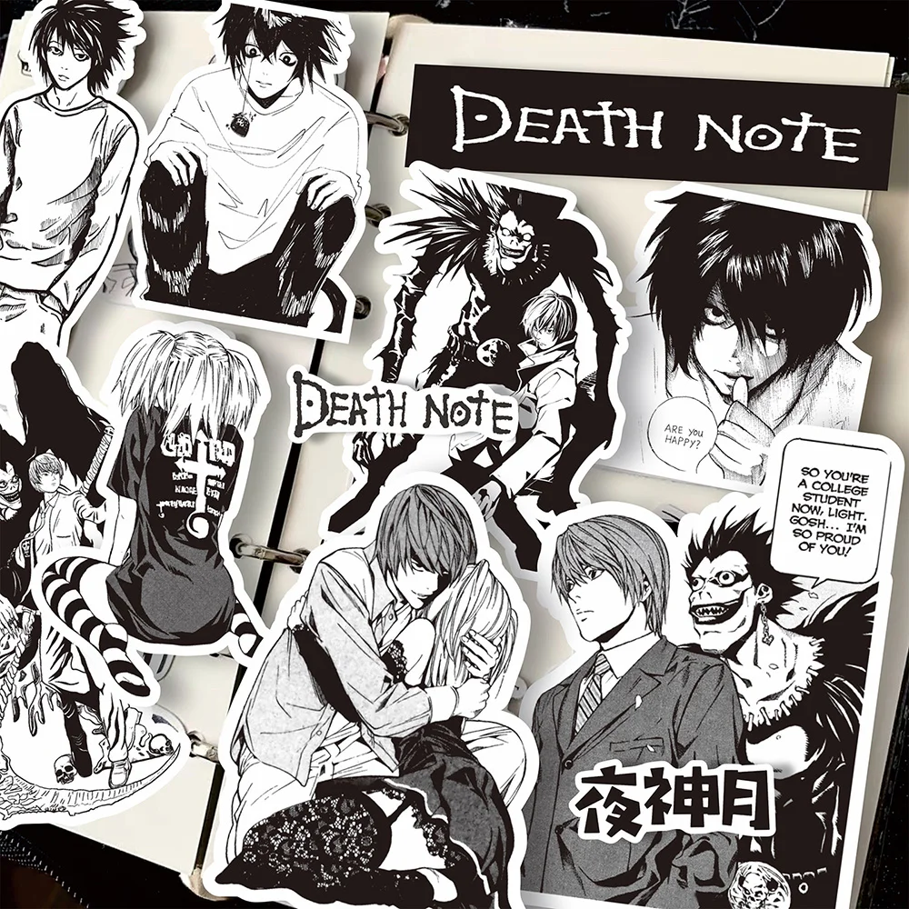 10-30-65PCS-Anime-Death-Note-Stickers-Black-White-Decals-Decoration-DIY ...