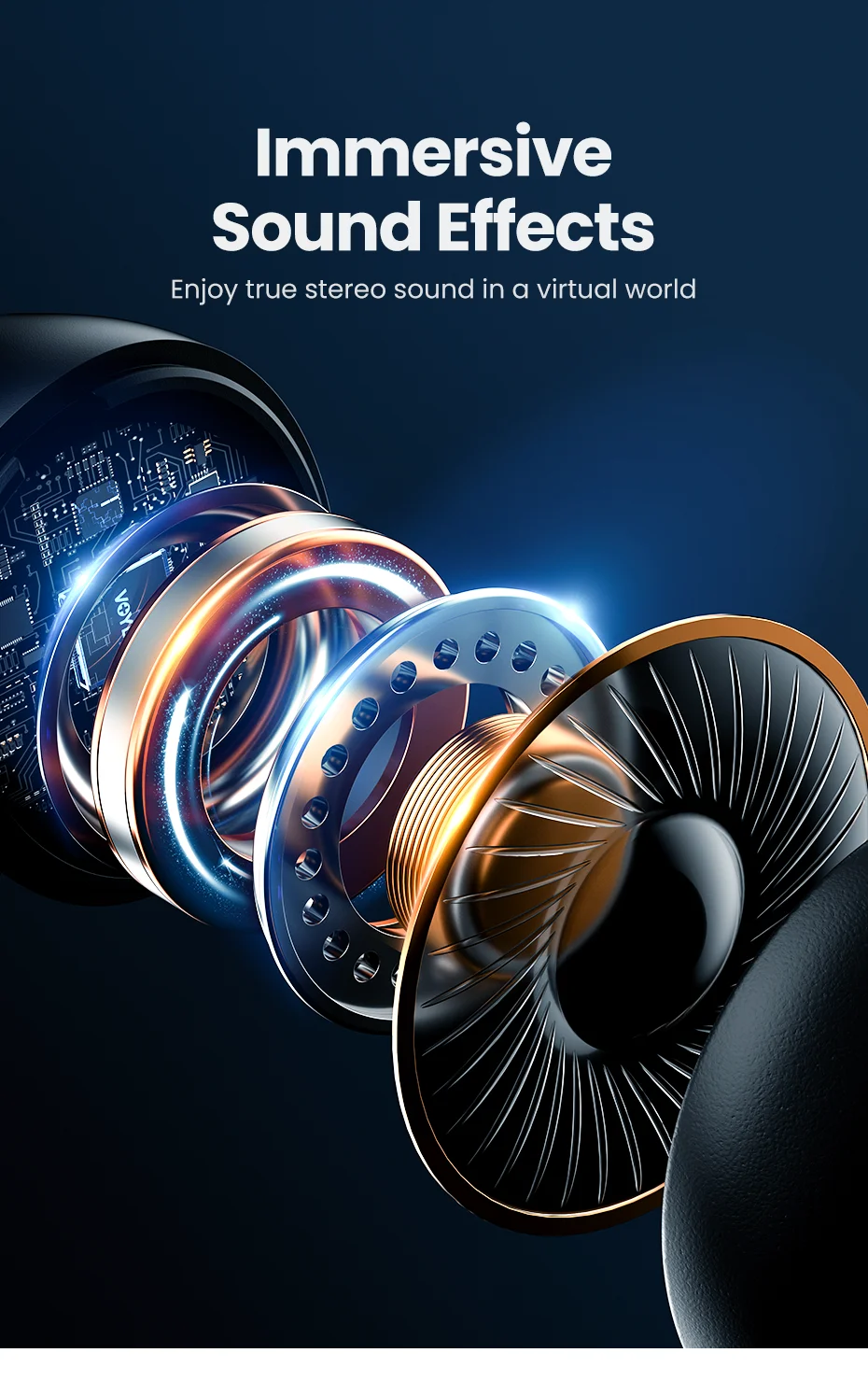 VOYEE auriculares inalámbricos VEP BT01 con Bluetooth, audífonos ...