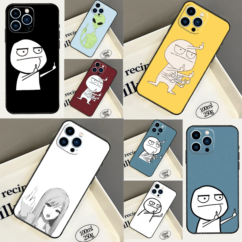 Funny Middle Finger Memes Case For Samsung Galaxy A13 A53 A16 A26 A36 ...