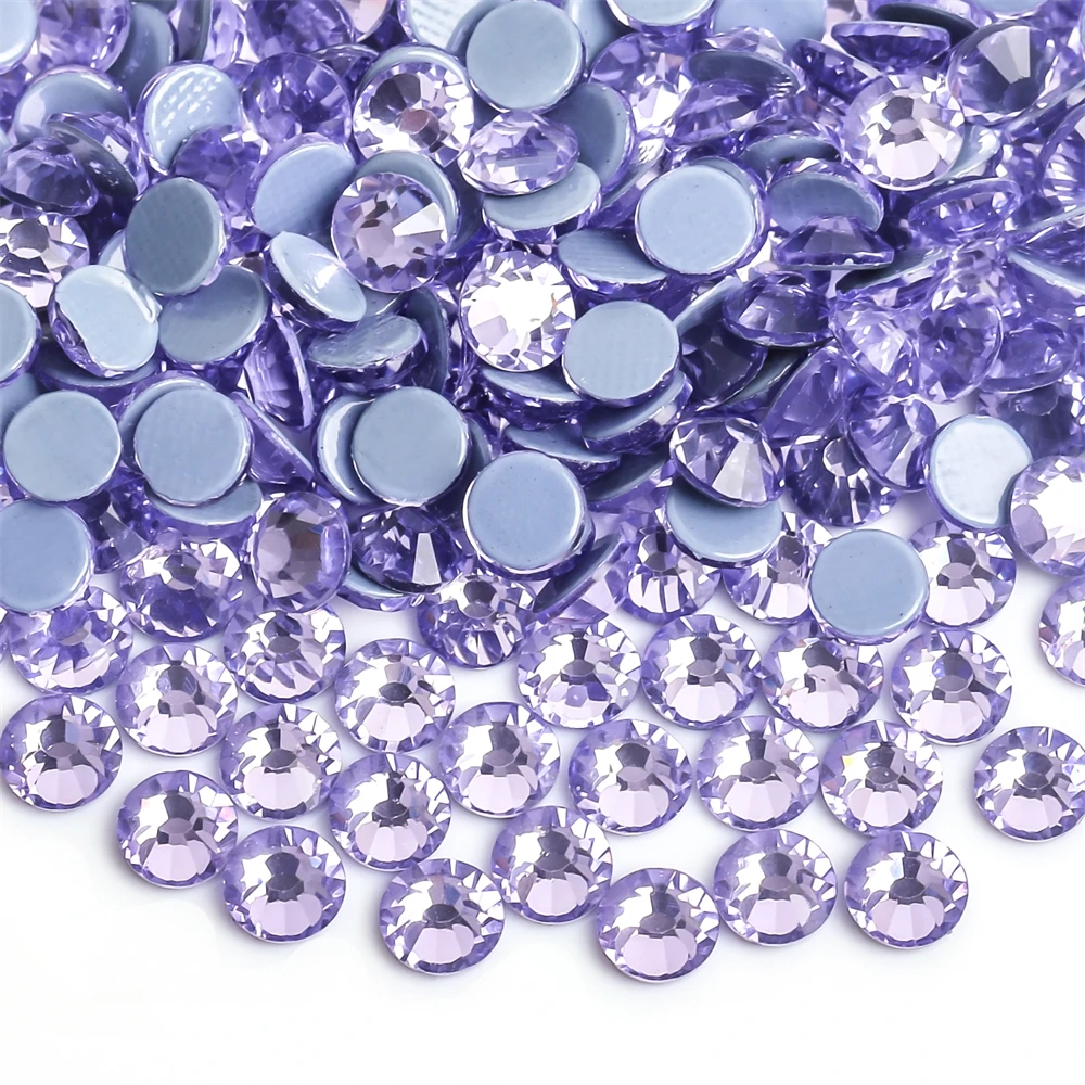 Light-Violet-Lavender-Purple-Iron-On-Rhinestones-Hot-fix-Crystal ...