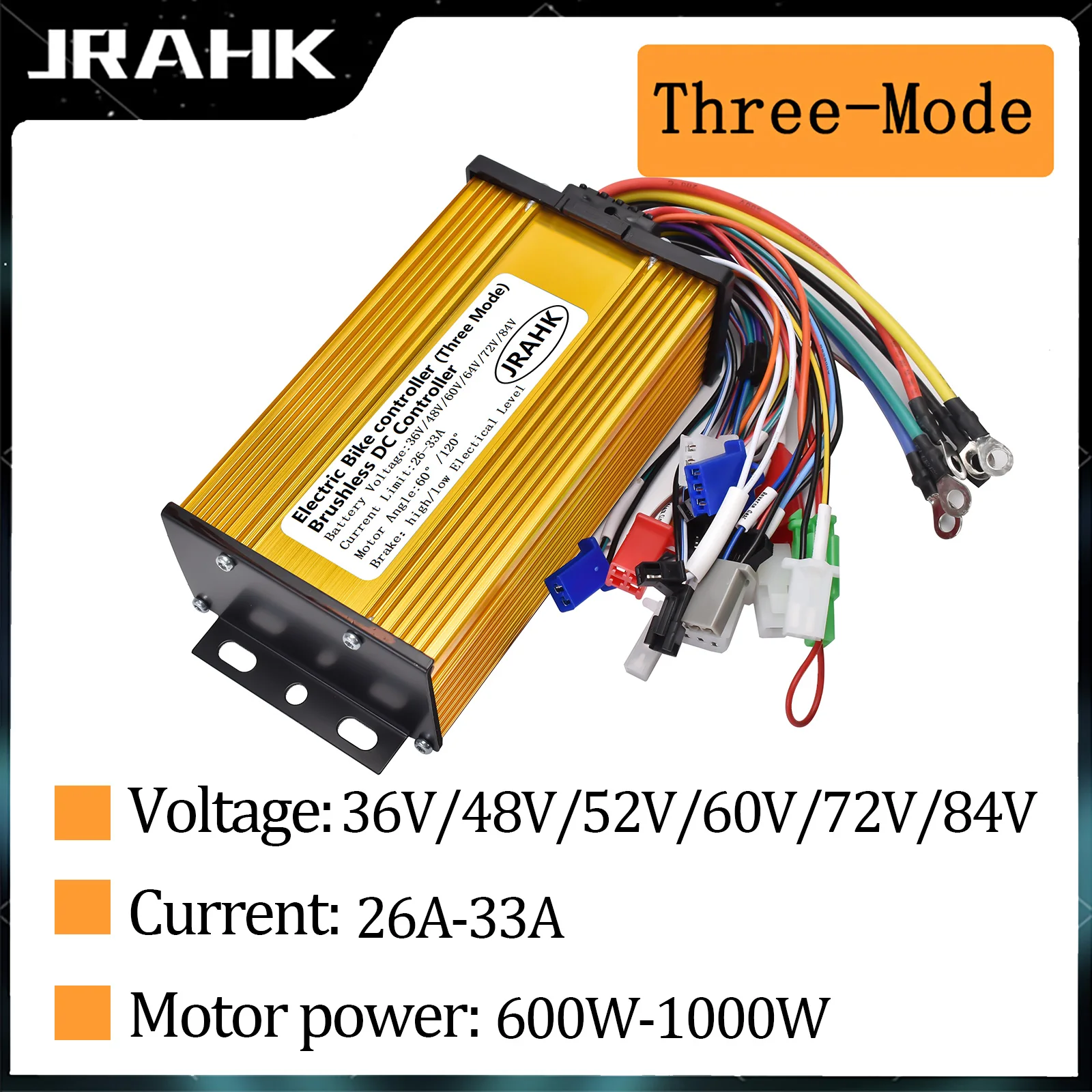 JRAHK-36V-84V-Sine-E-Bike-Controller-Brushless-DC-Electric-Scooter-600W ...