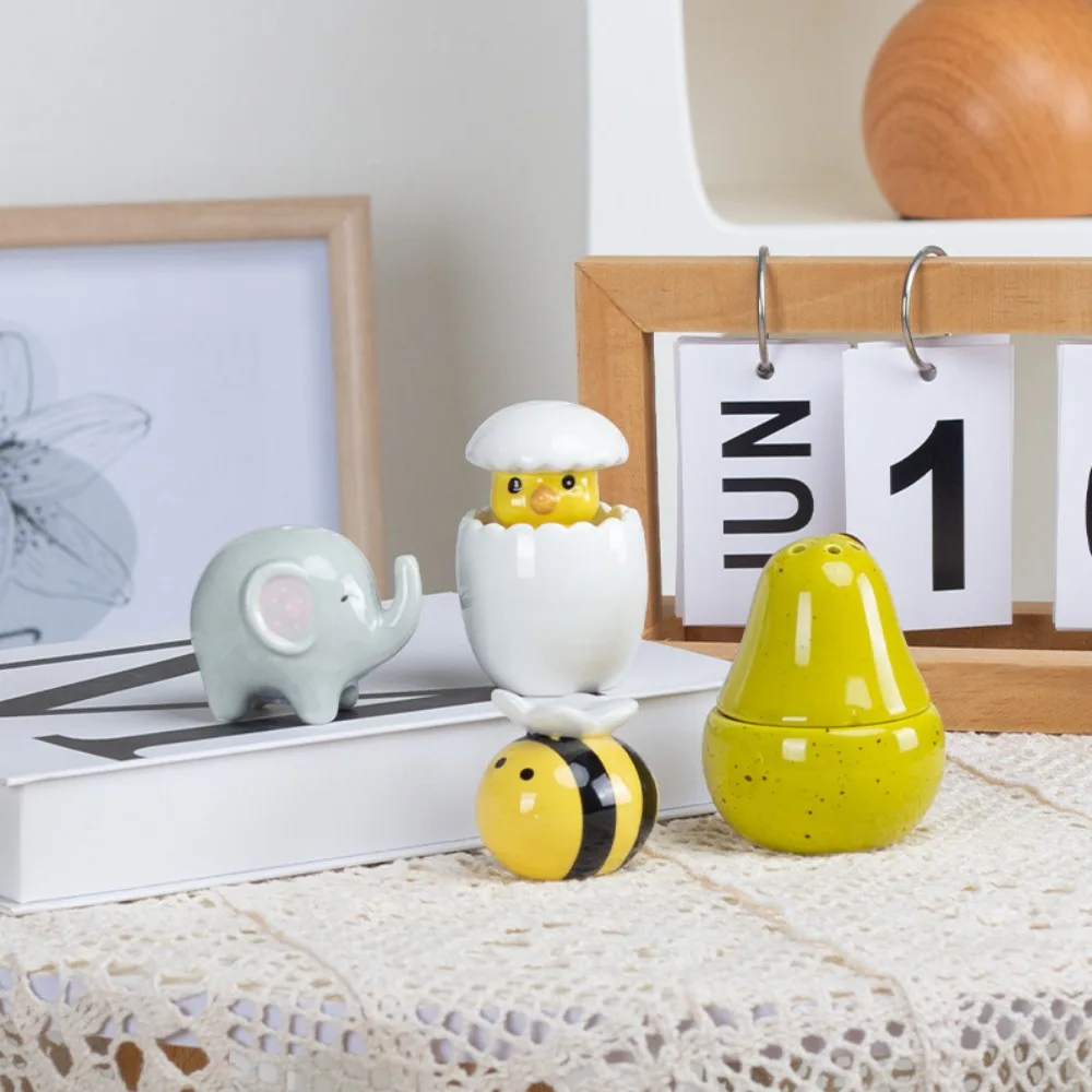 Painted-Chicken-Elephant-Pear-Bee-Salt-Pepper-Seasoning-Bottle ...