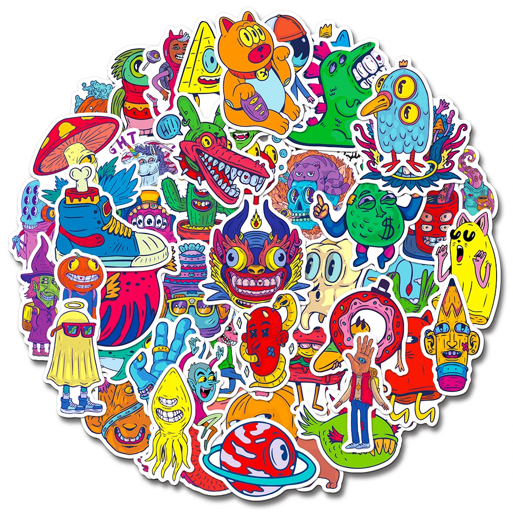 10/30/50 PCS 작은 눈 괴물 스티커 낙서 노트북 스케이트 보드 기타 병 동물 만화 DIY Decals 장난감 스티커| | - AliExpress