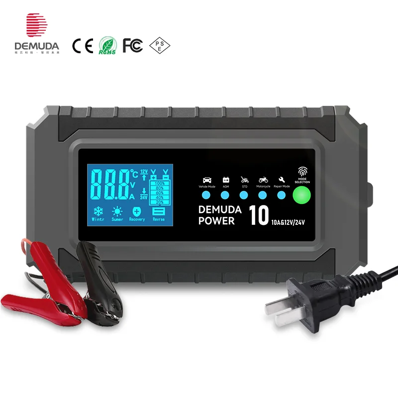 Full Automatic Car Battery Charger 12V Digital Display Battery Charger ...