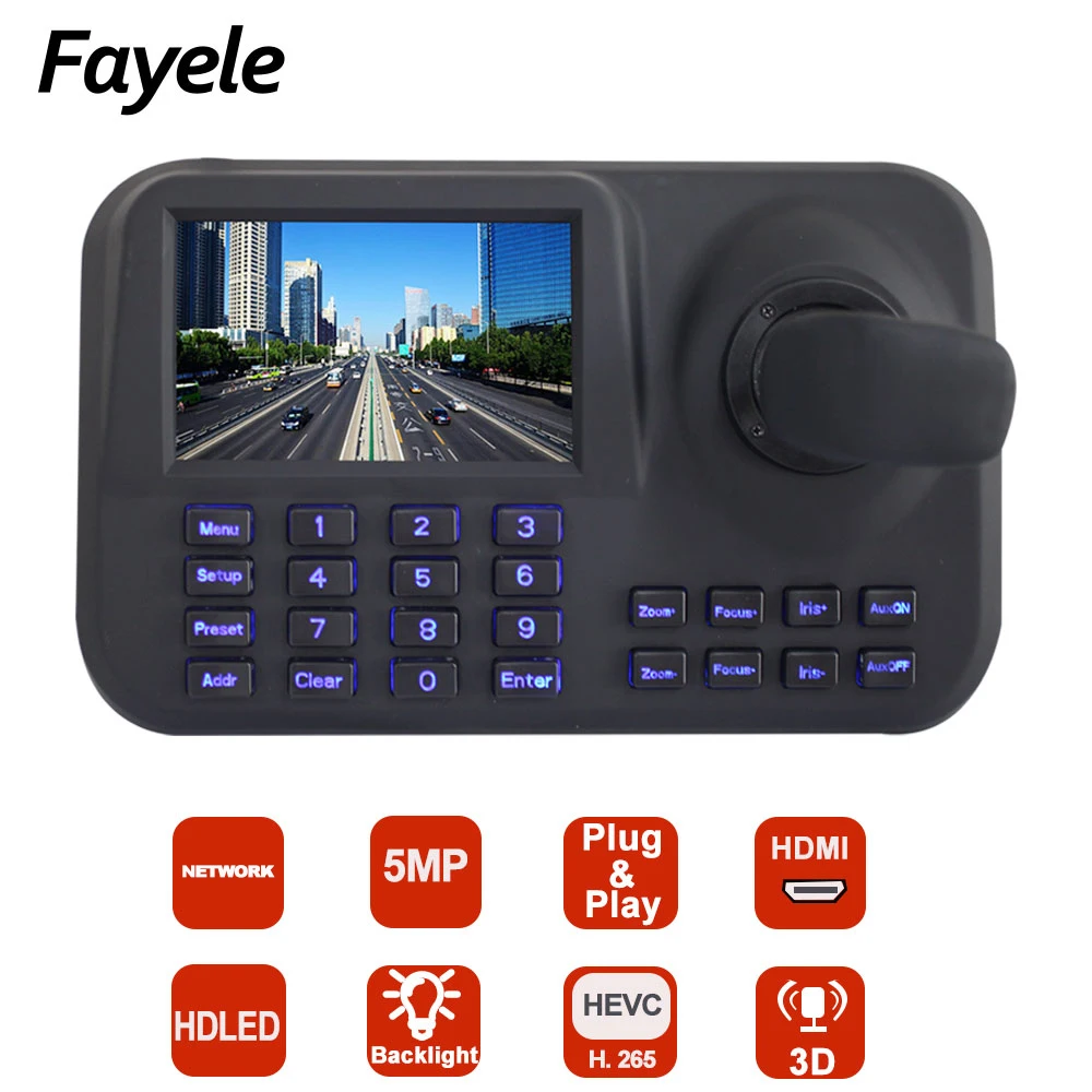Security-H-265-3D-3Axis-IP-PTZ-Camera-Keyboard-Joystick-Surveillance-IP ...