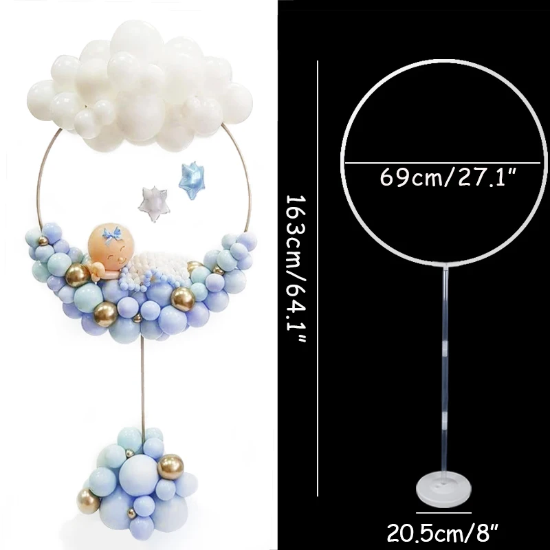 1set Round Balloons Stand Holder Plastic Balloon Arch Frame For Baby ...