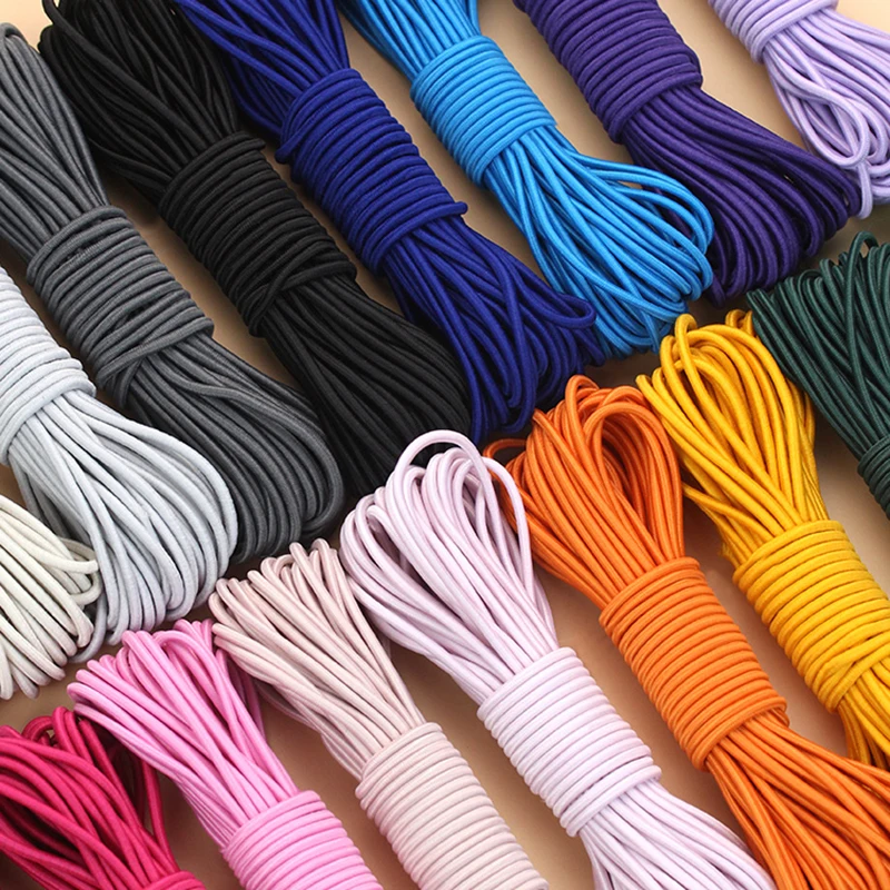 10/20M 2.5mm Colorful Round Elastic Rope Clothes Pants Elastics ...