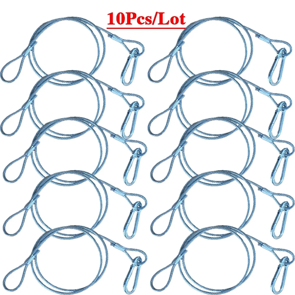10pcs Stage Lighting Safety Rope 3mm Steel Wire 70cm Length DJ Lights ...