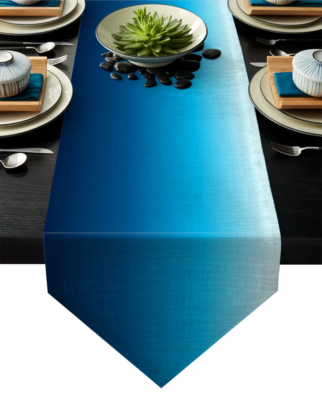 Modern-Table-Runner-Sea-Blue-Gradient-Summer-Print-Table-Runners-for ...