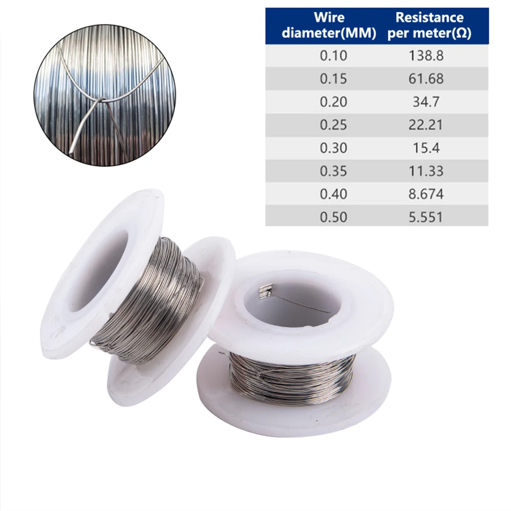 Câble-fil,Fil chauffant en alliage Cr20Ni80 de 20M, fil Nichrome de de ...