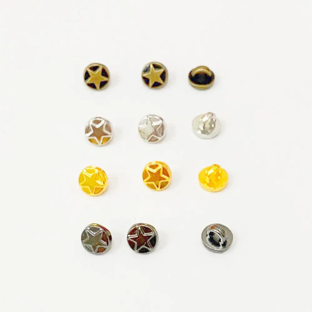 50PCS Sewing Metal Mini Star Button Replacement Button Clothes DIY ...