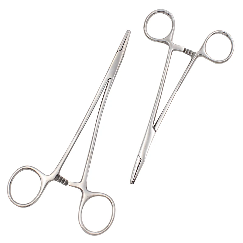 Stainless Steel Locking Forceps Artery Surgical Clamp Curved Straight ...