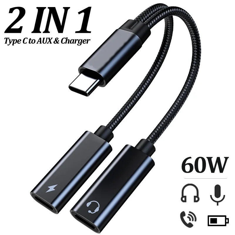 2-IN-1-OTG-Headphone-Jack-USB-Type-C-Splitter-to-Dual-USB-C-Headphone ...