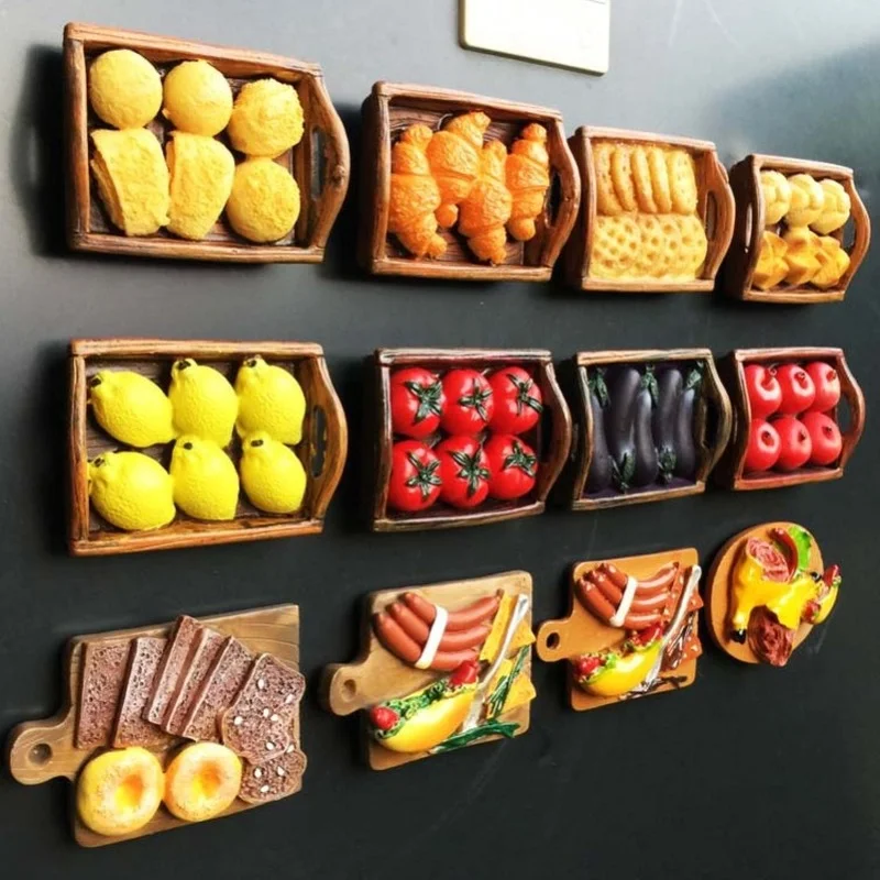 Artificial-Foods-Magnetic-Stickers-for-Fridge-Kitchen-Decor-Message ...