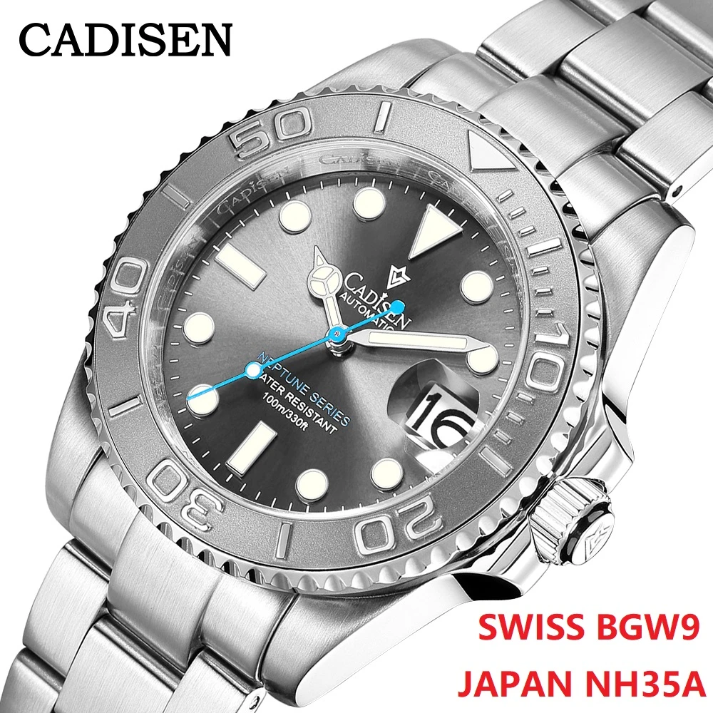 Cadisen Top Brand Men Mechanical Watches Sapphire Luxury Nh35 Automatic Watch Yacht-master 40 ...