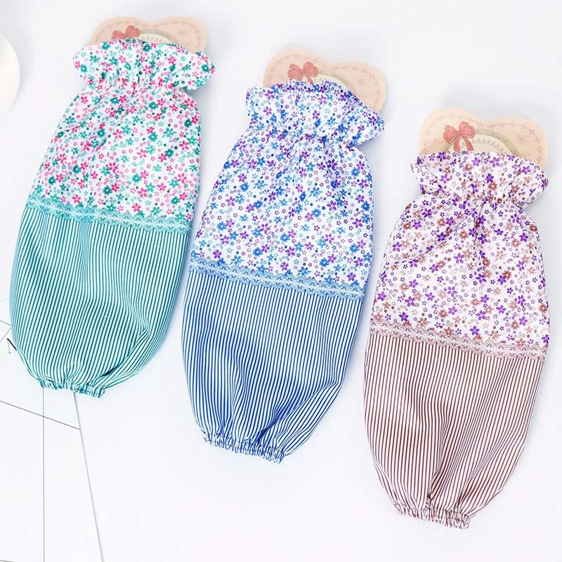 Random Color Striped Floral Oversleeves Kitchen Supplies for Housework ...