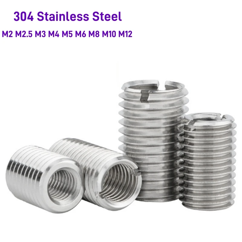 M2M2-5M3M4M5M6M8M10M12-304-A2Stainless-Steel-Sheath-Thread-Insert ...