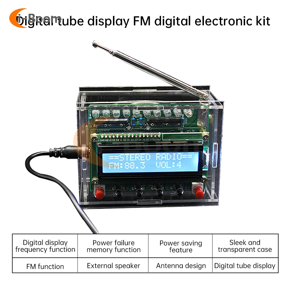 RDA5807-87-108MHz-FM-radio-spare-parts-DIY-soldering-practice-kit-LCD ...